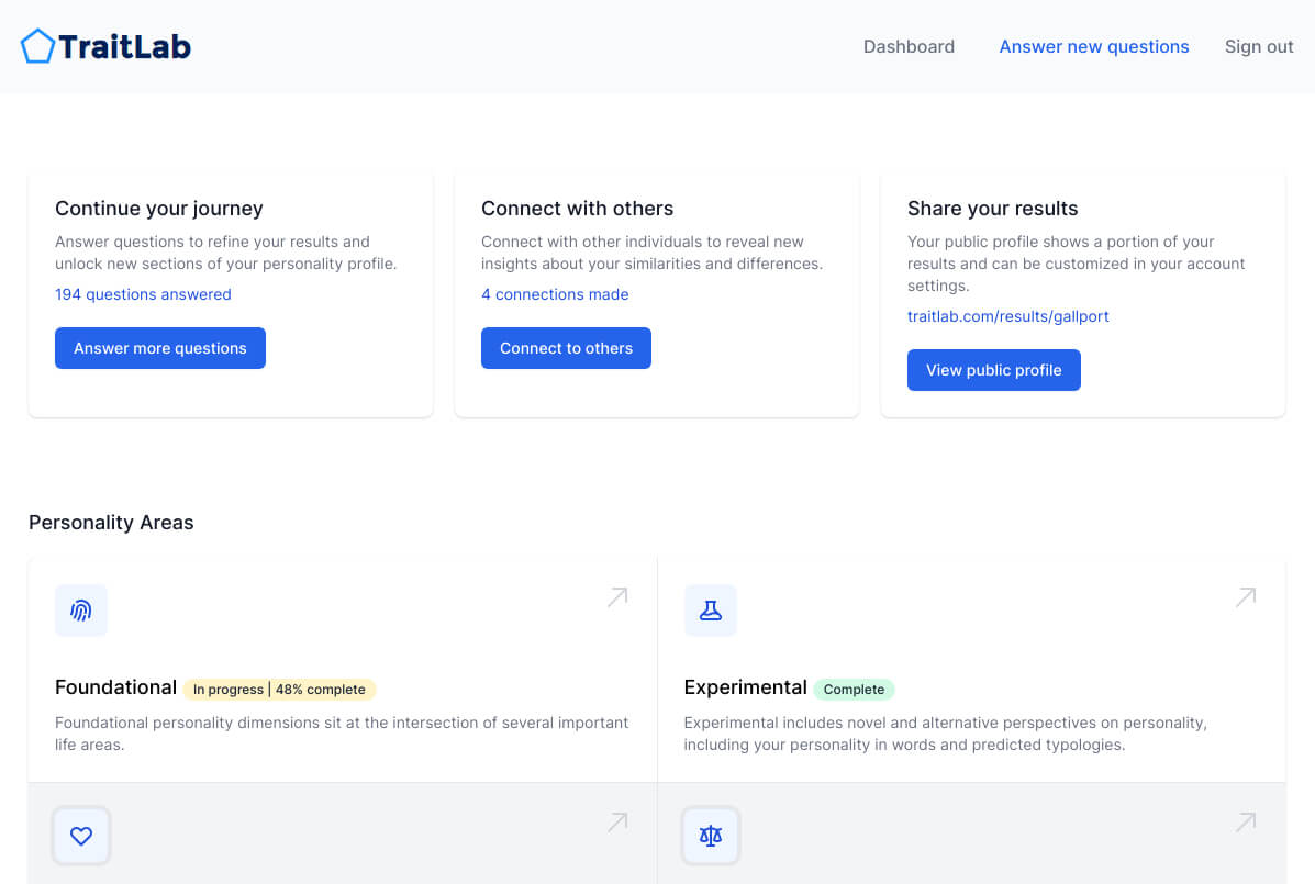 TraitLab | Scientific Personality Assessment